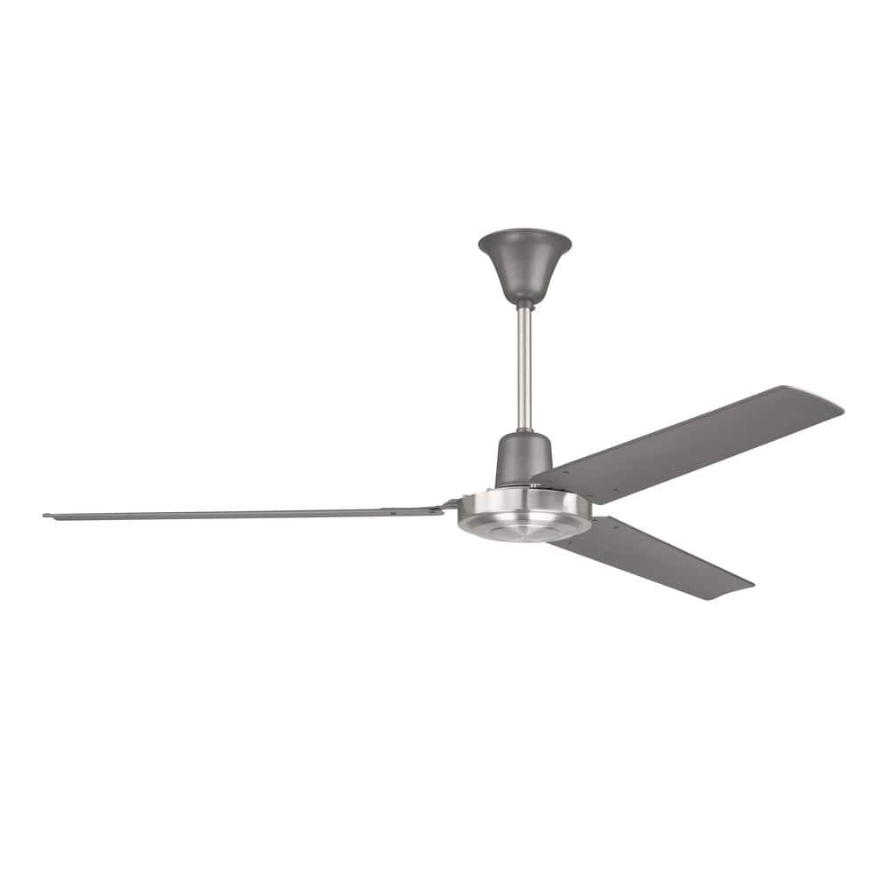 CRAFTMADE Utility 56 in. 4-Speed Ceiling Fan Titanium/Brushed Polished ...