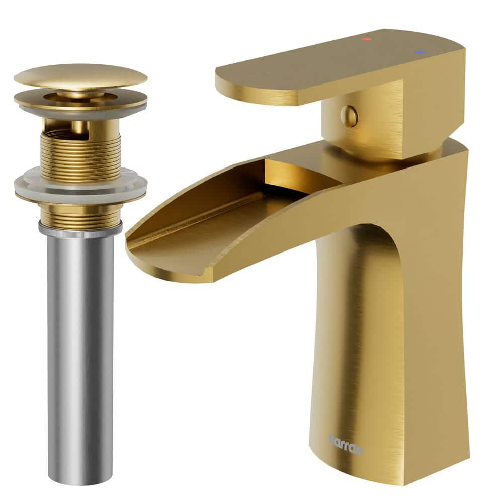 Karran Kassel Single-Handle Single-Hole Basin Bathroom Faucet with ...