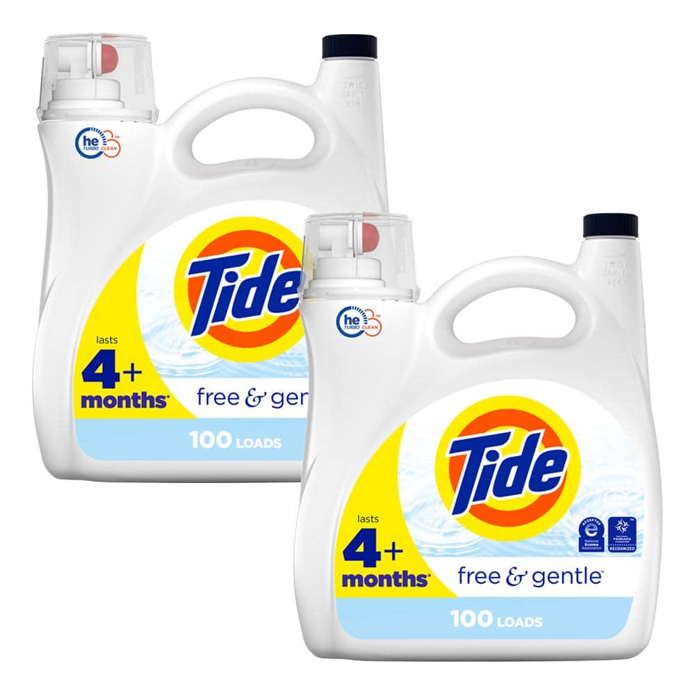 Reviews for Tide Free and Gentle Unscented Liquid Laundry Detergent, 100-Loads, 132 fl, oz., 2 ...