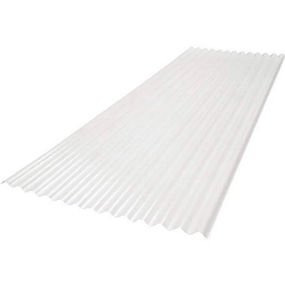 Ejoy 72 in. L x 21 in. W Corrugated Polycarbonate Plastic Curvy Clear ...