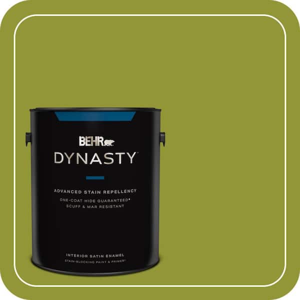 BEHR DYNASTY 1 gal. #S-H-410 Appletini Satin Enamel Interior Stain ...
