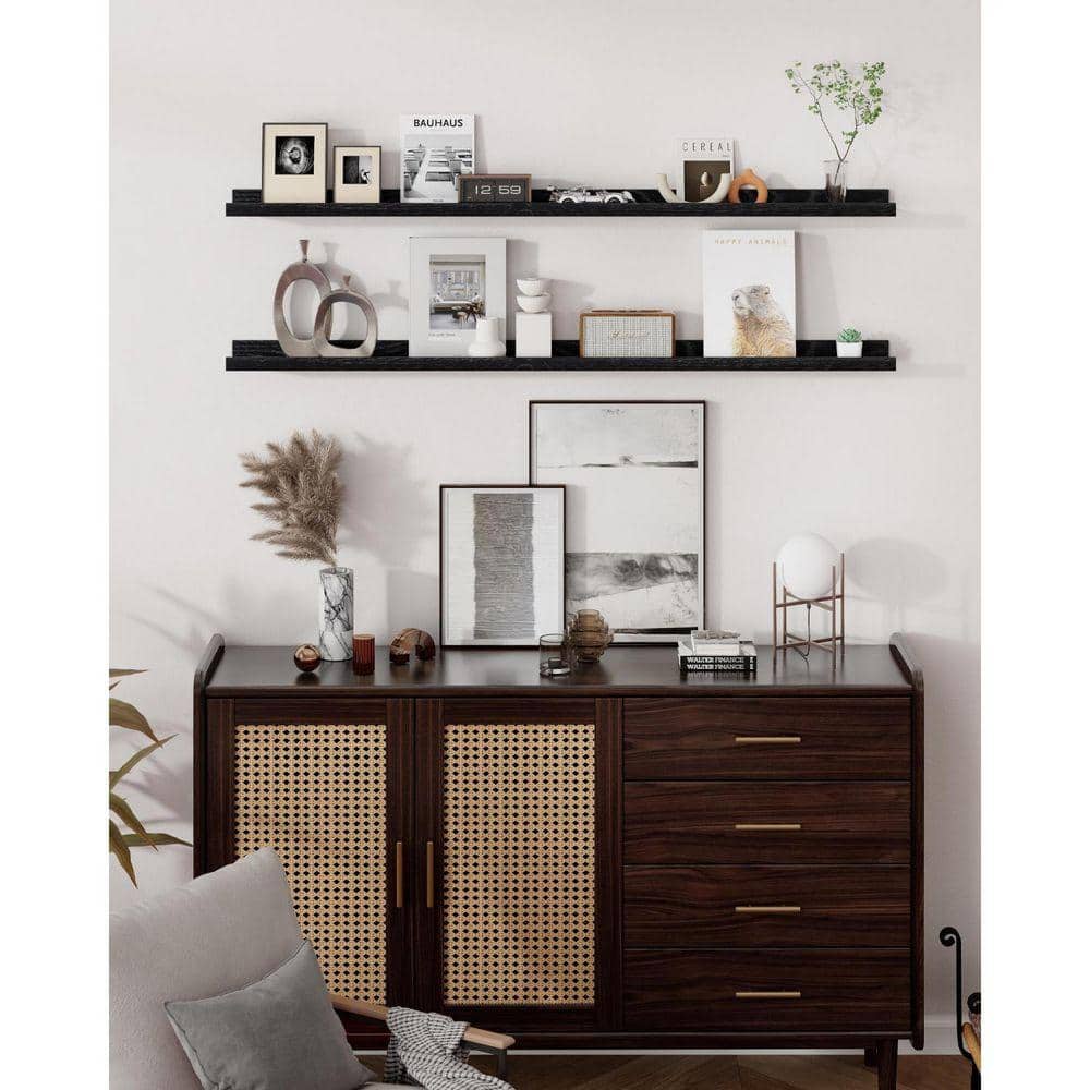 Reviews for 24 in. W x 4.7 in. DOak Picture Ledge Shelf, Floating ...