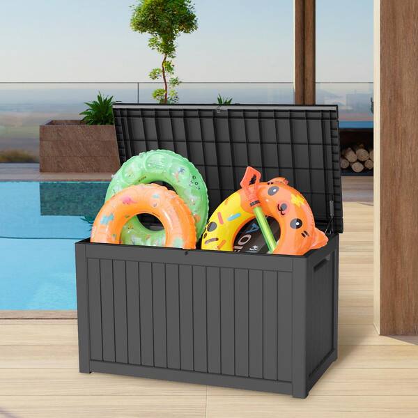 Resin deck storage bench store