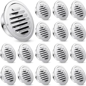 KIWDZFU 4 in. Round Stainless Steel Air Vent Cover Black Finish Built ...