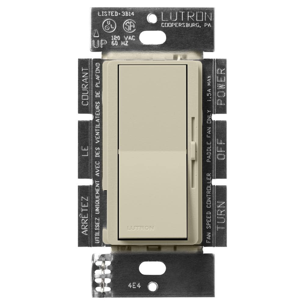 Lutron Diva 3-Speed Fan Control, Single-Pole/3-Way, 1.5 Amp, Clay ...