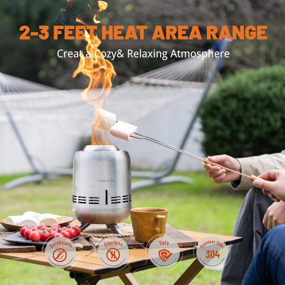 FIROMO 7 in. Smokeless Tabletop Fire Pit for Outdoor Camping and ...