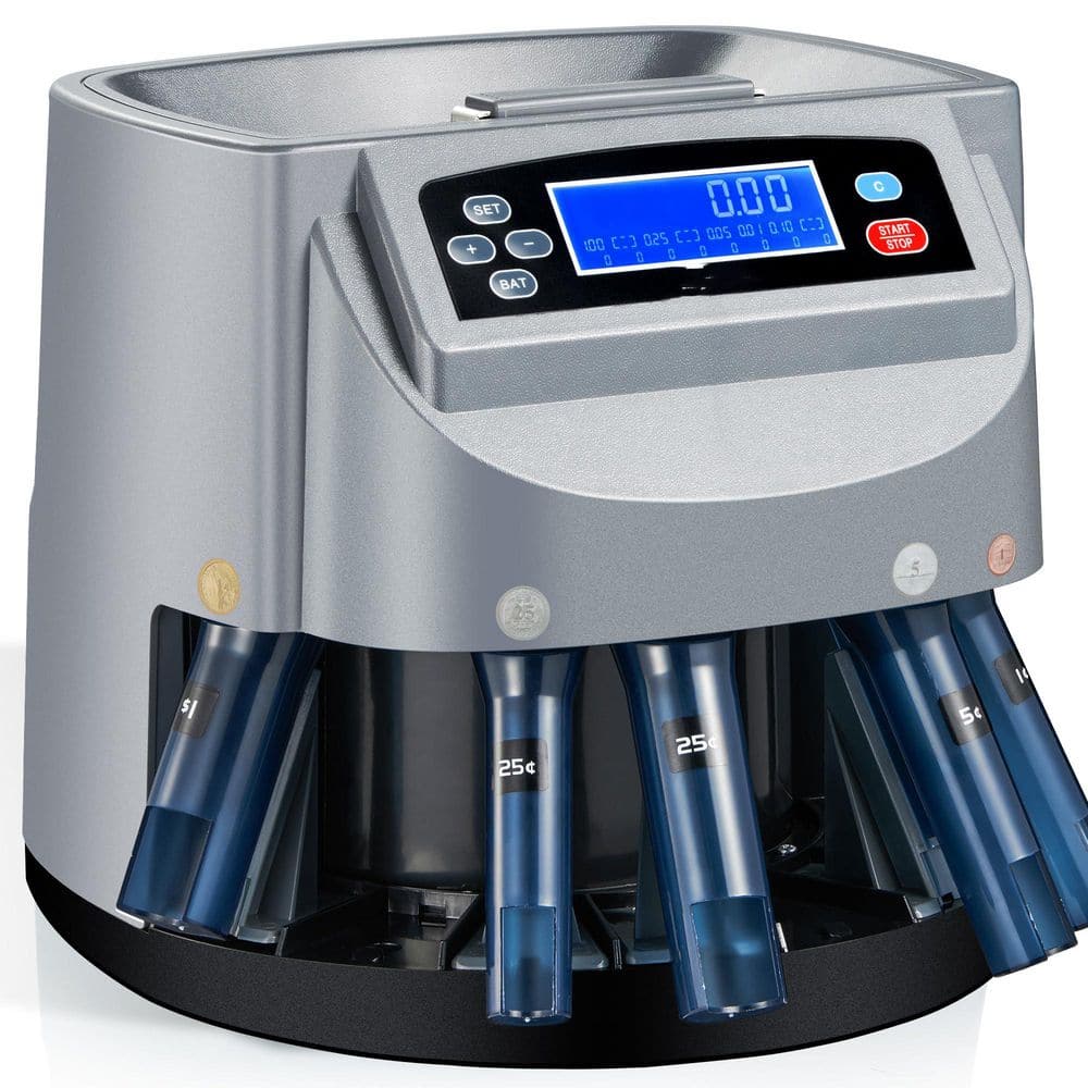 Lukyamzn High Efficiency Coin Counter Sorter Wrapper Machine LCD ...