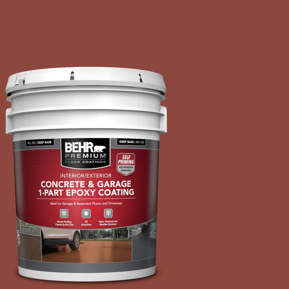 BEHR PREMIUM 5 gal. #PPF-30 Deep Terra Cotta Self-Priming 1-Part Epoxy ...