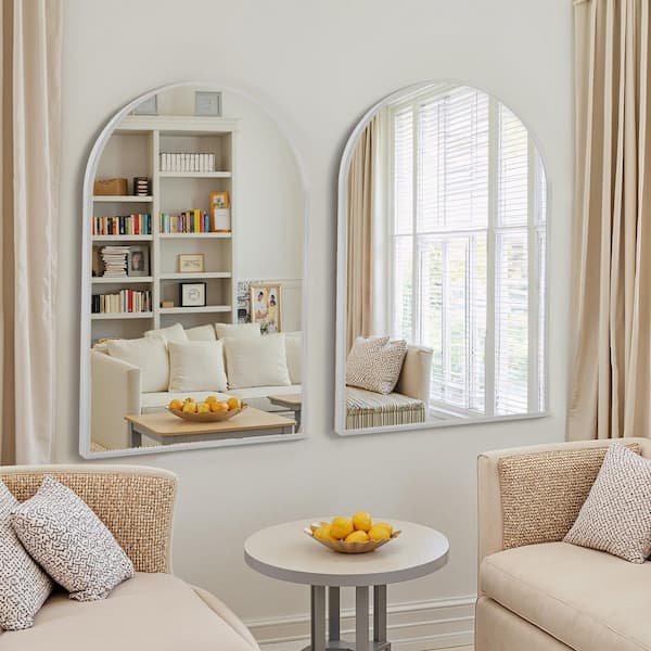 Lumioca 2-Piece Silver 23.79 in. W x 35.49 in. H Aluminum Alloy Thin ...