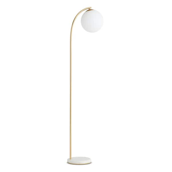 Brightech Luna Drop 75 in. Antique Brass Modern 1-Light LED Energy ...
