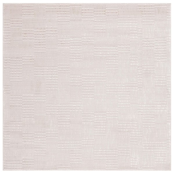 SAFAVIEH Continental 7 ft. x 7 ft. Ivory/Beige Uniform Geometric Square ...