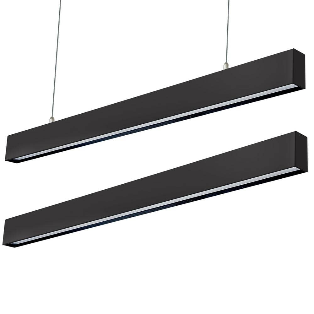 Bieuoram 4 ft. 50-Watt Integrated LED Dimmable Black Up and Down ...