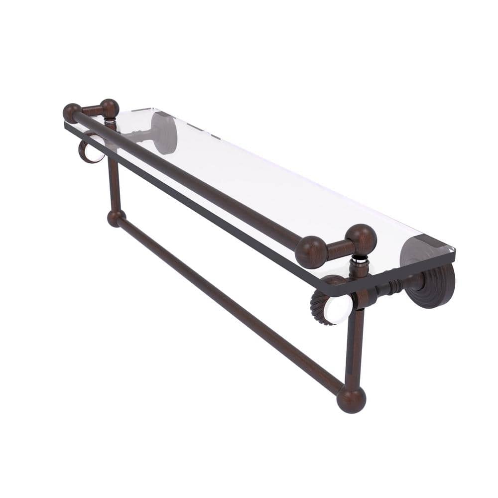 Allied Brass Pacific Grove 22 in. W x 6.8 in. H x 5.5 in. D Glass ...