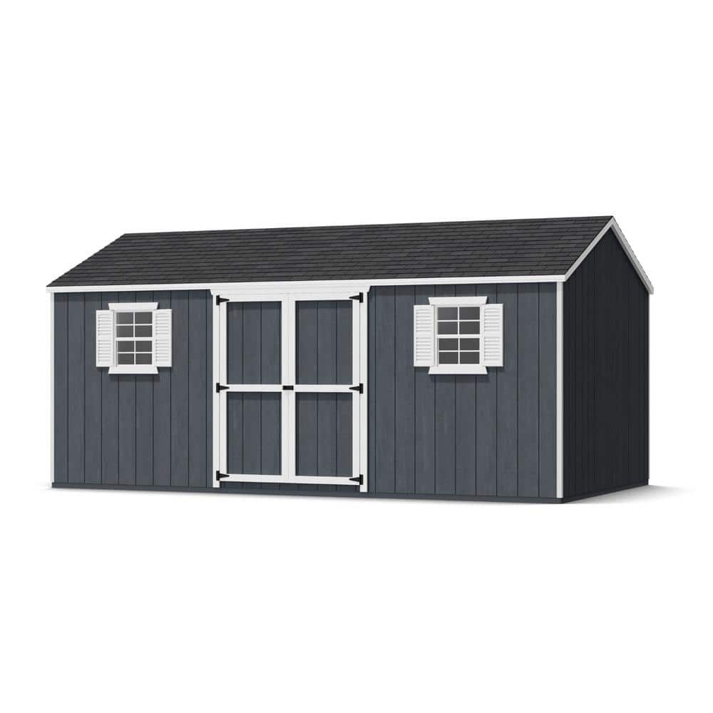 Little Cottage Co. Value Workshop 10 ft. W x 18 ft. D Outdoor Wood Storage Shed Precut Kit with ...