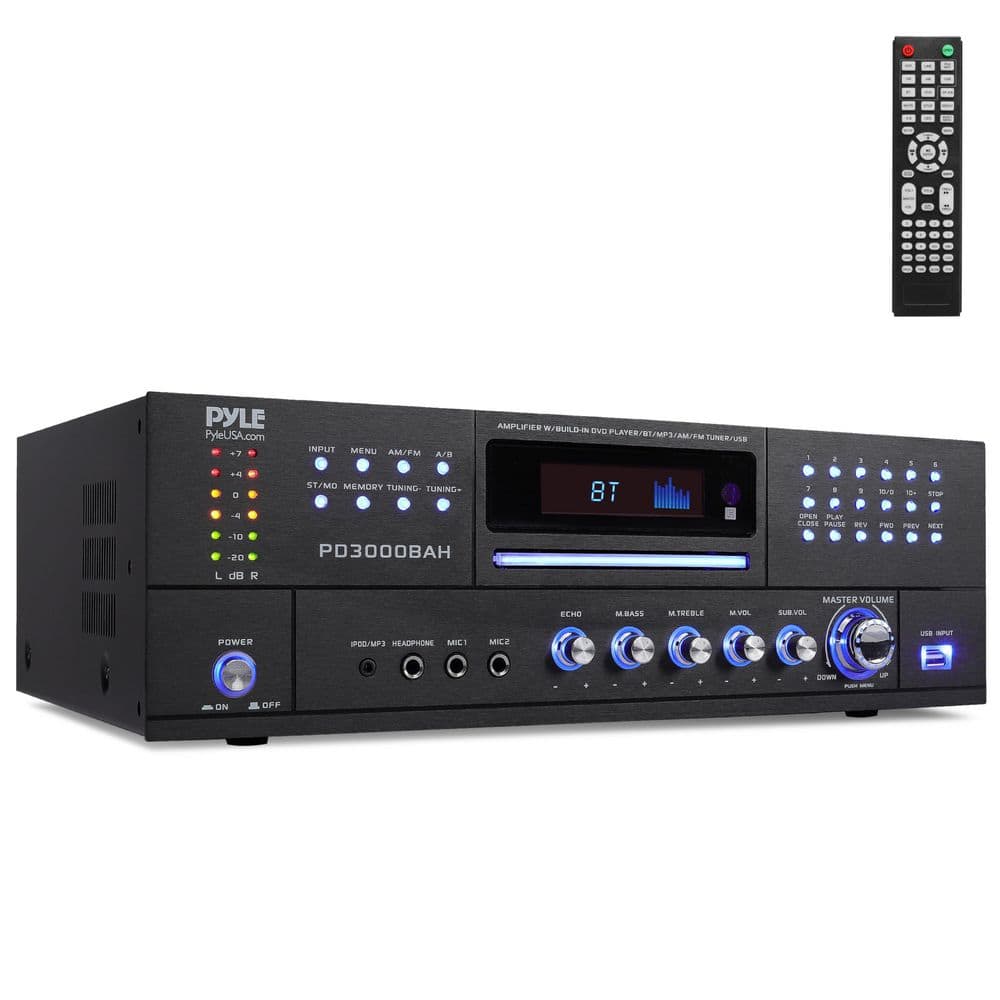Pyle Wireless BT Streaming Home Theater Amplifier with CD/DVD Player ...