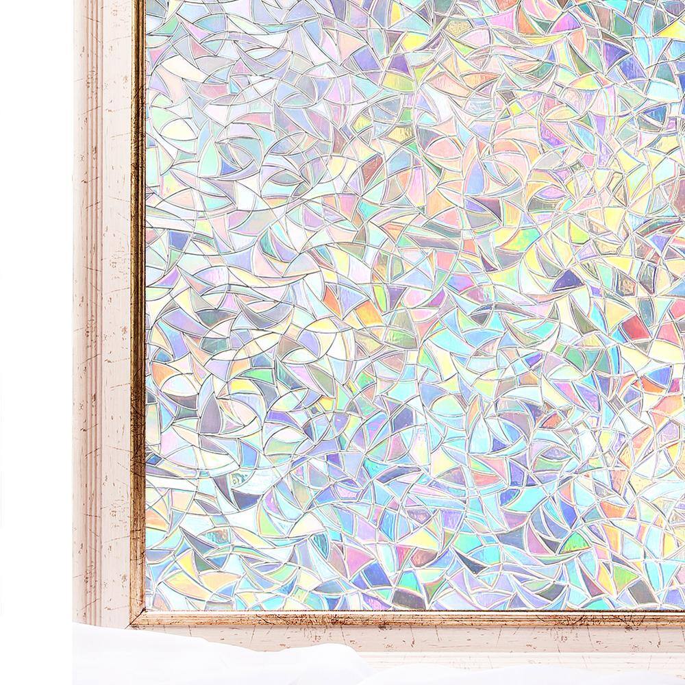 COTTON COLORS 35.4 in. x 78.7 in. Decorative and Privacy 3D Window Film ...