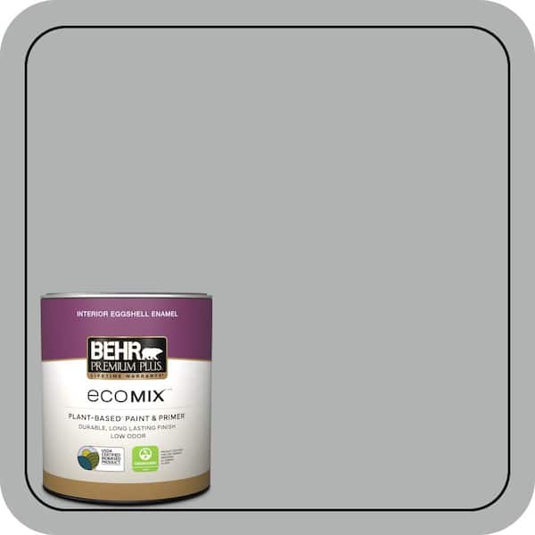BEHR PREMIUM PLUS 1 qt. #PPU26-08 Silverstone Eggshell Enamel EcoMix ...