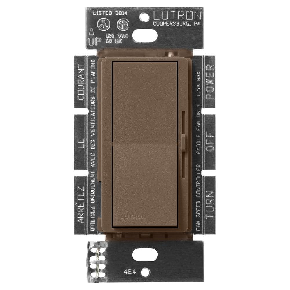 Lutron Diva 3-Speed Fan Control, Single-Pole/3-Way, 1.5 Amp, Espresso ...