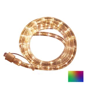 Hampton Bay 100-Light 16 ft. Integrated LED Clear Rope Light SL575