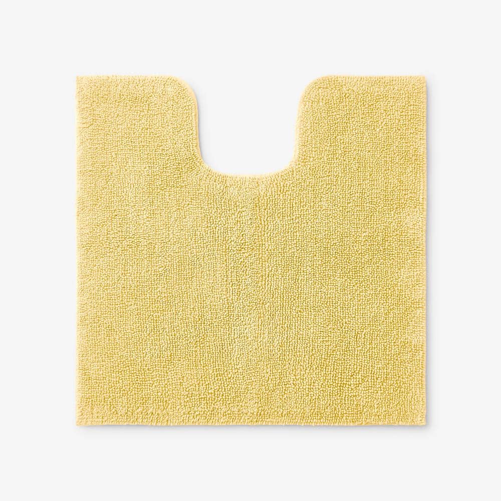 The Company Store Company Cotton 24 in. x 12 in. Pale Yellow Bath Rug ...