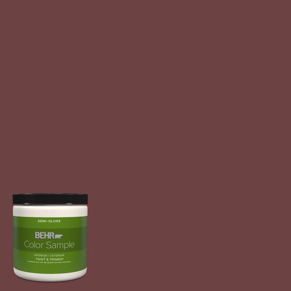 BEHR PREMIUM PLUS 8 oz. #BIC-50 Deep Claret Semi-Gloss Interior ...