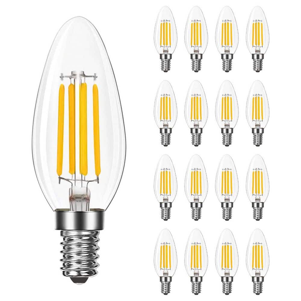 LUXRITE 75W Equivalent LED Candelabra B11 Bulb, 8W, 1000LM, 3000K Soft ...