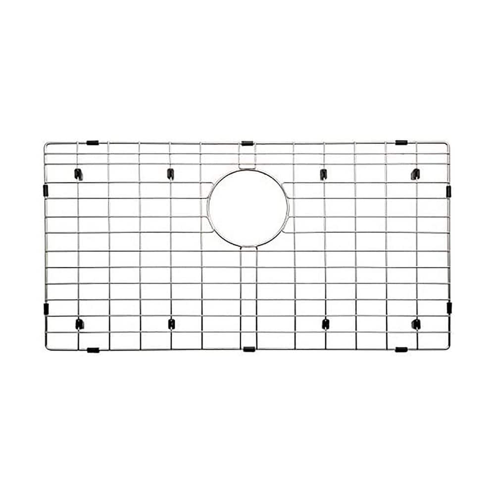 Anqtovp 27-9/16 in. L x 14-9/16 in. W Sink Protector Grid Rear Drain ...
