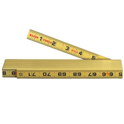 Klein Tools 6 ft. Fiberglass Folding Ruler-911-6 - The Home Depot