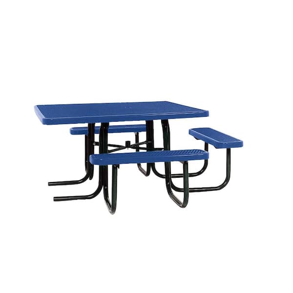 Reviews for Portable Blue Diamond Commercial ADA Square Picnic Table ...
