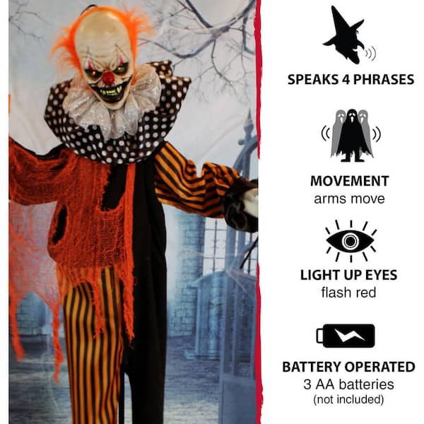 Clown - Halloween Animatronics and Giants - The Home Depot