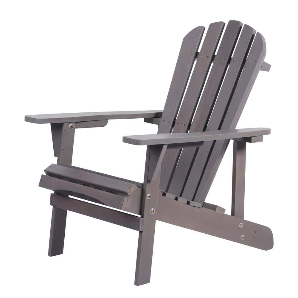 COOLSHARK Wood Outdoor Adirondack Chair with Backrest Inclination, High ...