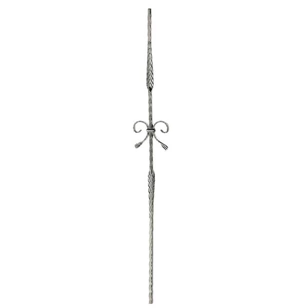 arteferro 44 in. x 9/16 in. Hammered Bar Dual Stamped Scroll Warm ...