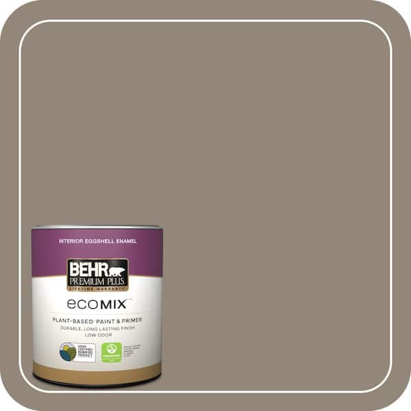BEHR PREMIUM PLUS 1 qt. #ECC-25-1 Rocky Ridge Eggshell Enamel EcoMix ...