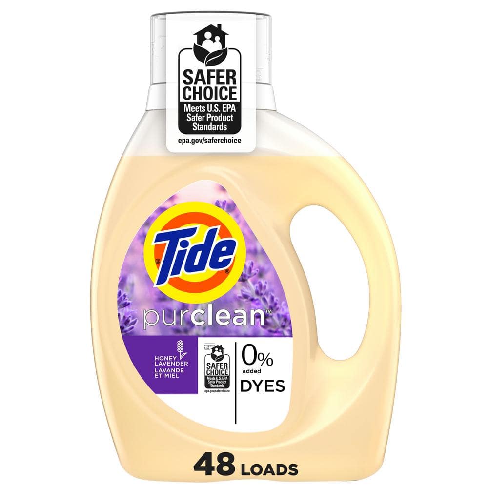 Tide 63 oz. Purclean Honey Lavender Scent Liquid Laundry Detergent (48 ...