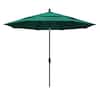 California Umbrella 11 ft. Matted Black Aluminum Market Patio Umbrella ...
