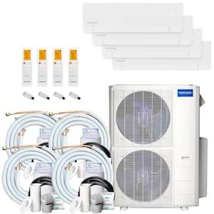 DuctlessAire 48,000 BTU Tri-zone 22 SEER Ductless Mini Split Heat Pump ...