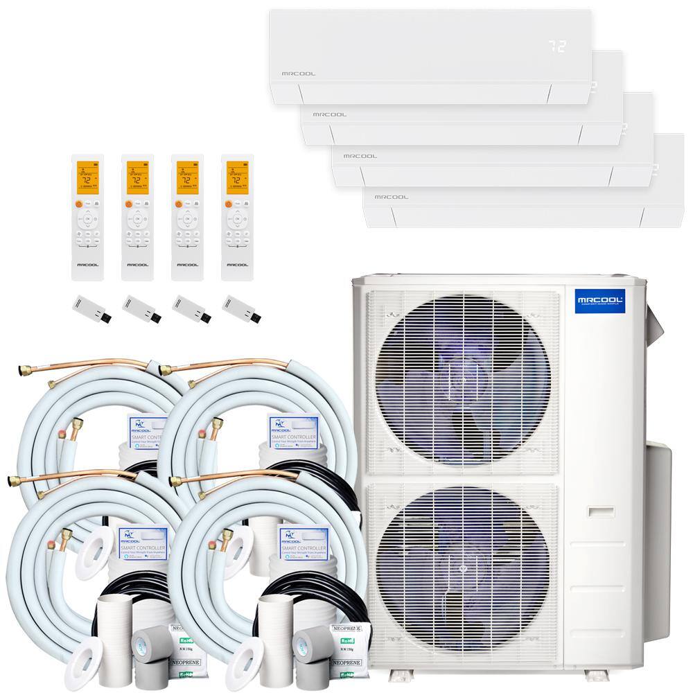 MRCOOL Olympus 48,000 BTU 4-Ton 4-Zone 22.4 SEER Ductless Mini Split AC ...