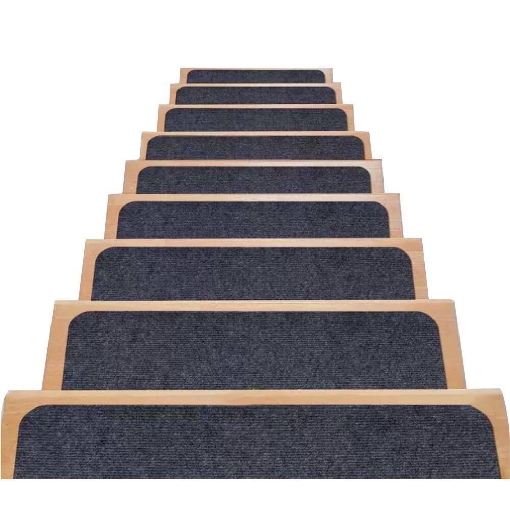 Wellco Self-Adhesive Non-Slip Dark Gray 8 in. x 30 in. Polyester TPR ...