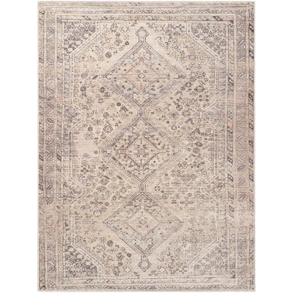 Livabliss Vivir Eleni Gray Traditional 4 ft. x 6 ft. Indoor Area Rug ...