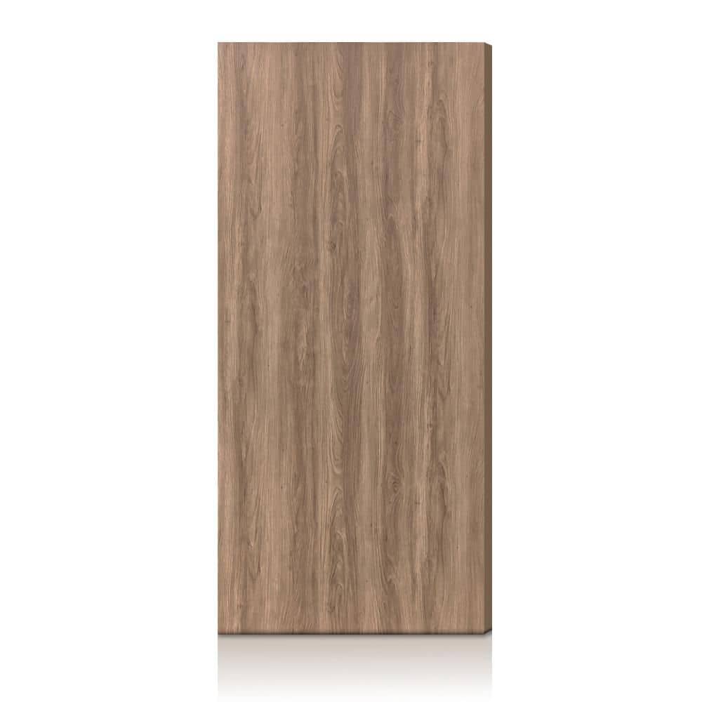 CALHOME 48 in. x 94 in. Walnut Texture Flush Hollow Core Composite ...