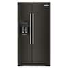 KitchenAid 24.8 cu. ft. Side by Side Refrigerator in Black Stainless ...