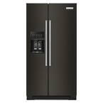 KitchenAid 24.8 cu. ft. Side by Side Refrigerator in Black Stainless ...