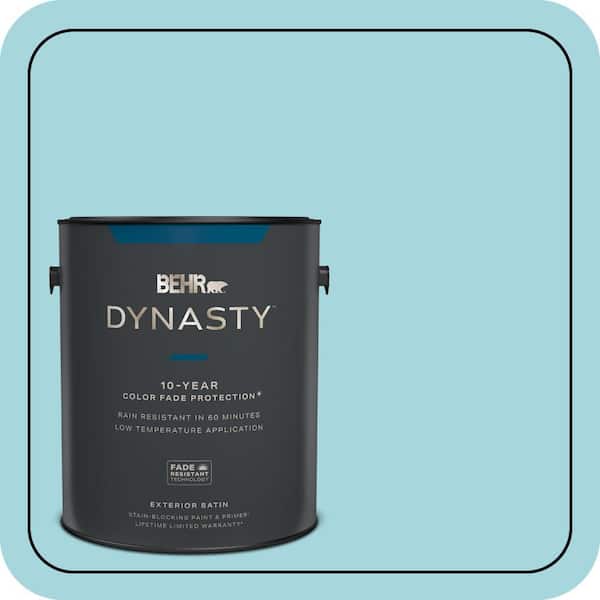 BEHR DYNASTY 1 gal. #520C-3 Rapture Blue Satin Enamel Exterior Stain ...