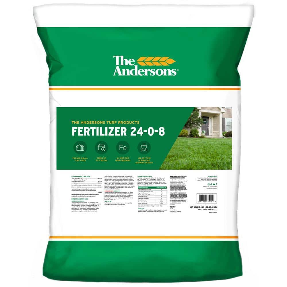 The Andersons 45 lbs. 12,500 sq. ft. 24-0-8 Professional-Grade Lawn ...