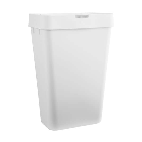 Rubbermaid 12.2 Gal. Touch-Top Kitchen Trash Can with Lid, White Trash ...