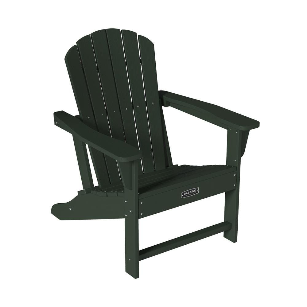 Clihome Green 6 Back panel fixed Outdoor Adirondack Chair for Garden ...