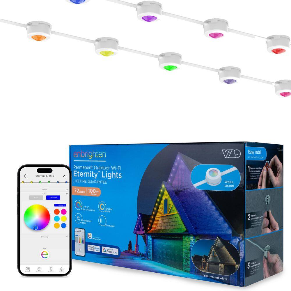 Reviews for Enbrighten 36 Light 50 ft. Outdoor Plug-in Integrated LED ...