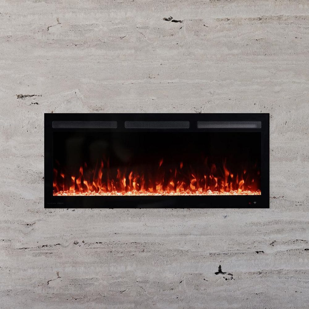 Modern Ember Vibrance 42 in. Wall Mount Smart Electric Fireplace in ...
