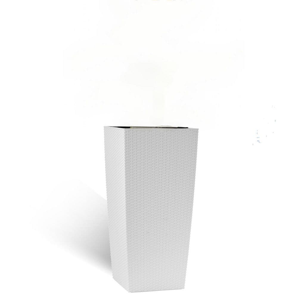 Noble House Paula 30.12 in. H White Polypropylene Plastic Large Square ...