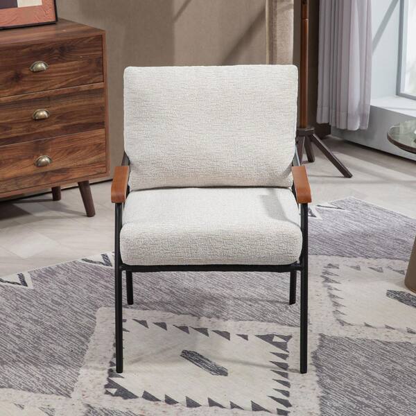 Beige Fabric Arm Chair BC0512-B - The Home Depot